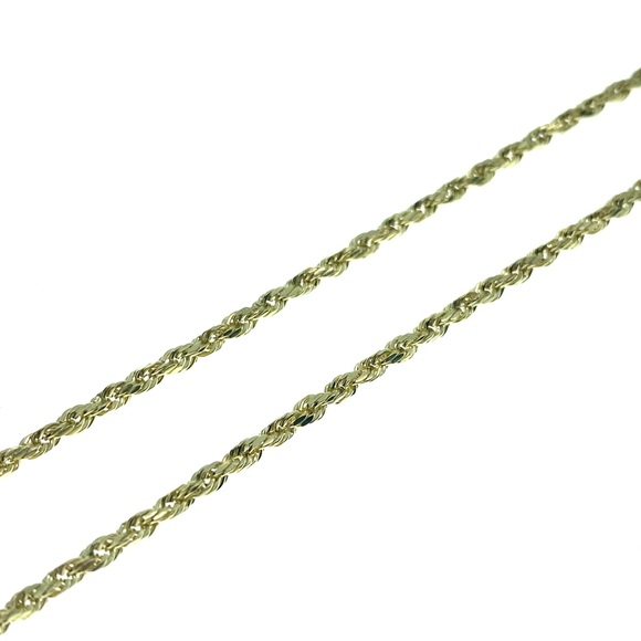 Jewelry | 1k Gold 21mm 16 Rope Chain Necklace | Poshmark